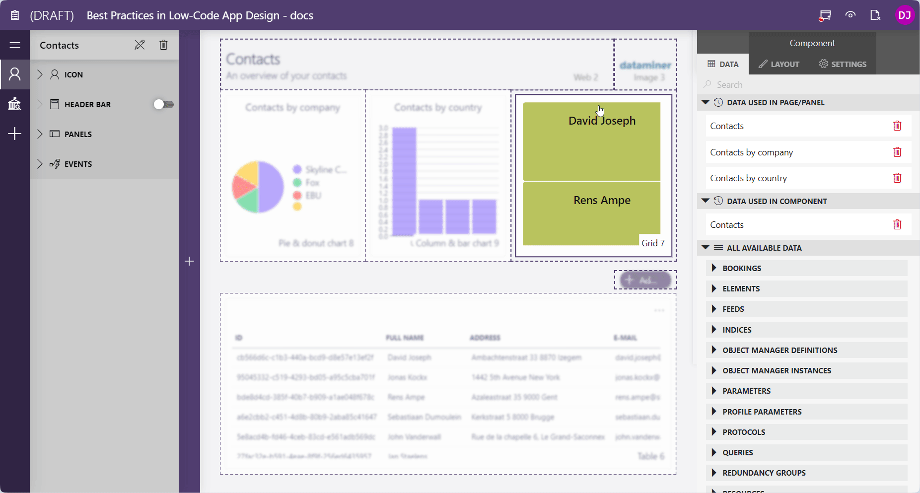 Creating a visually appealing and user-friendly low-code app | DataMiner Docs